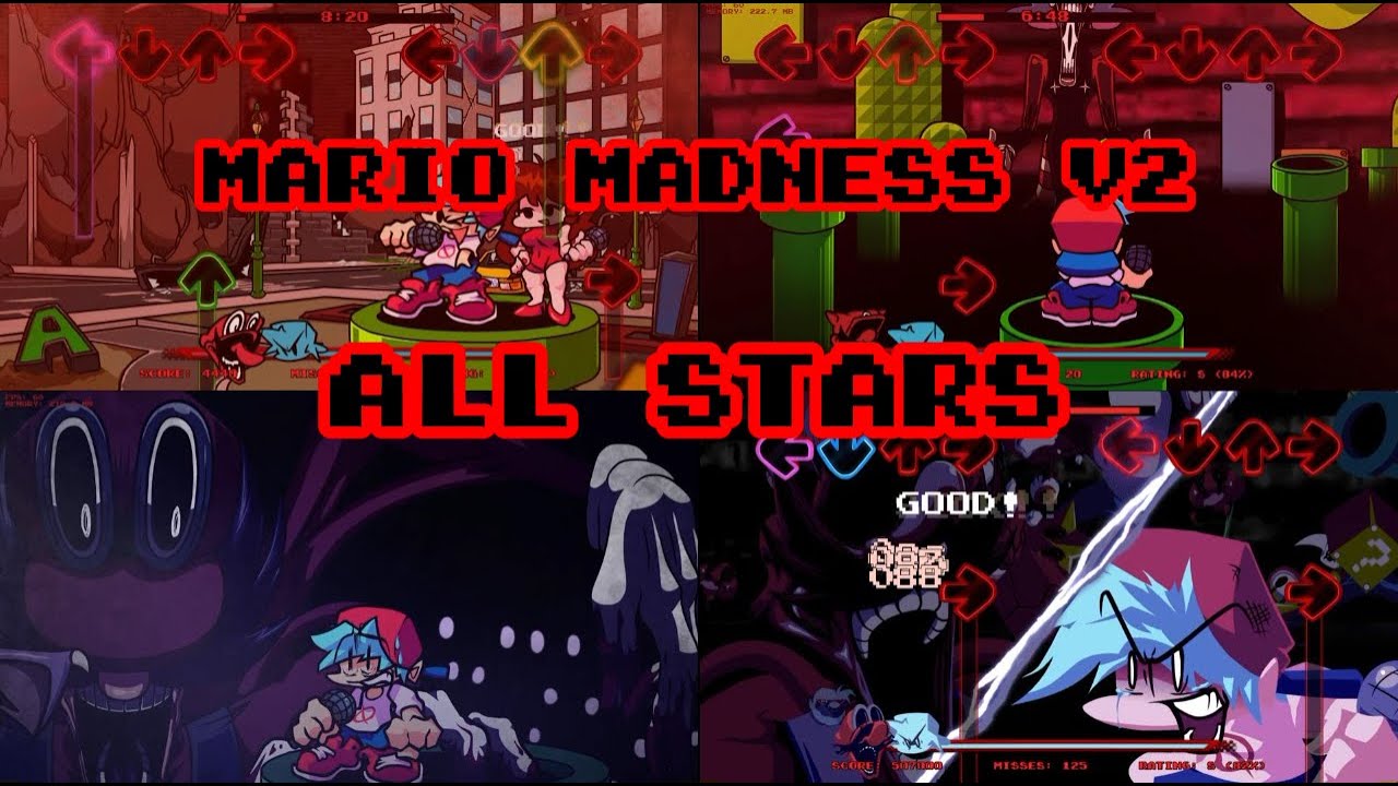 MARIO MADNESS V2 | FNF | ALL STARS | Gameplay | FINAL PART - YouTube