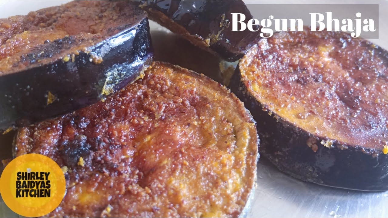Begun Bhaja | Crispy Fried Eggplant (Brinjal) - Bengali Style - YouTube