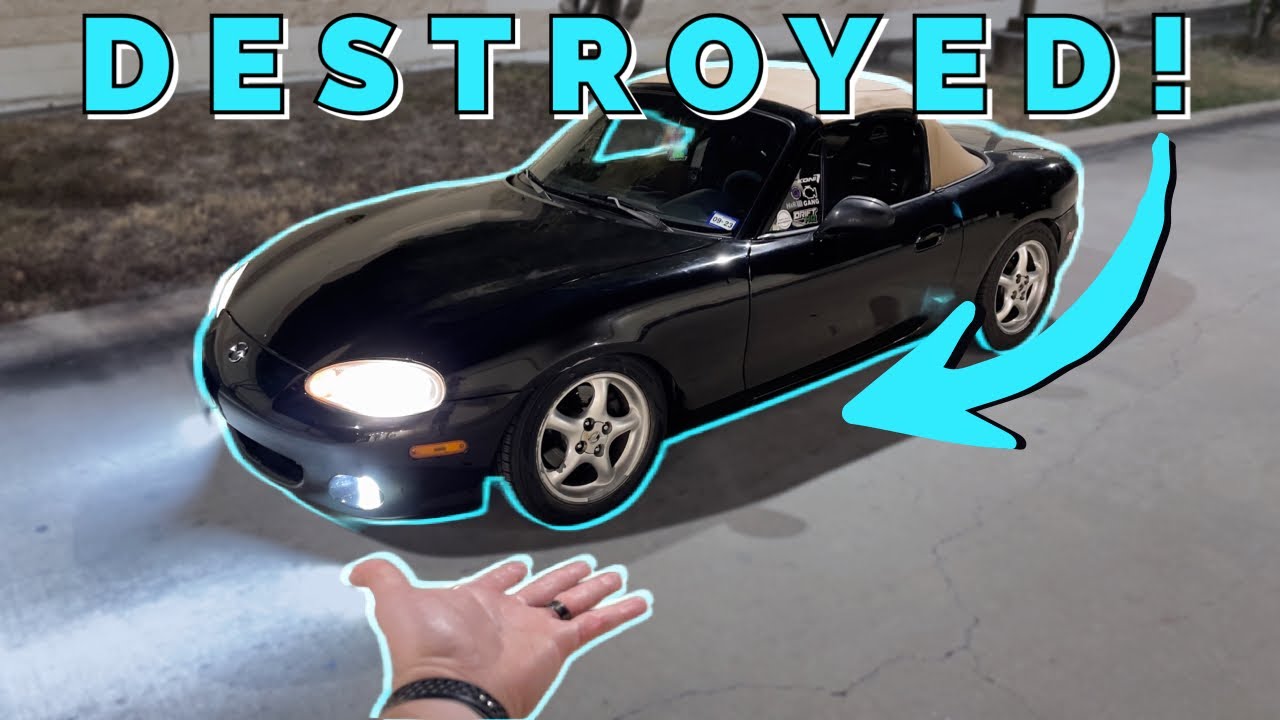 First Drive In My STATIC Miata And I Ruined It! - YouTube