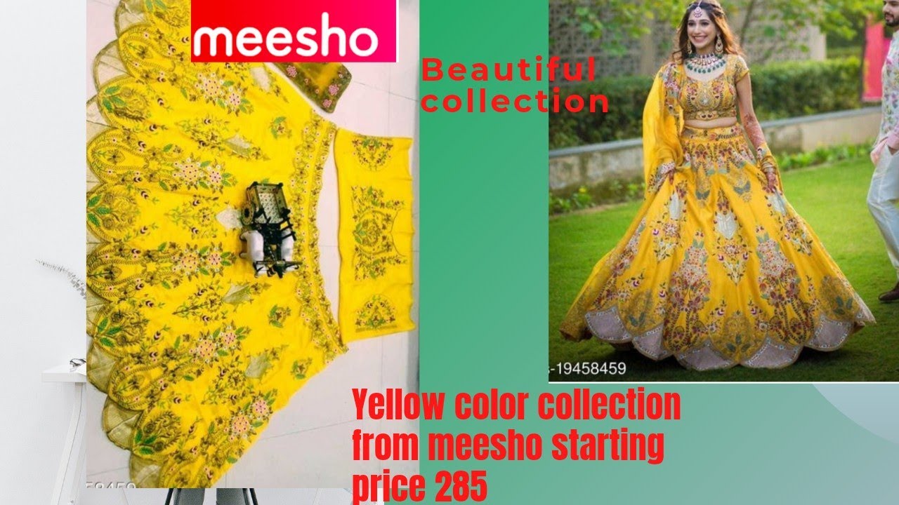 💕 yellow colour dresses and lehnga from meesho for haldi function 💕# ...