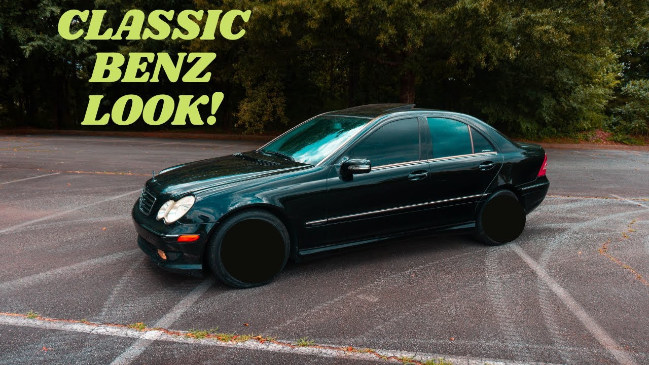 New Look on The Mercedes C230 AMG Monoblock Wheels (w202, w203) - YouTube