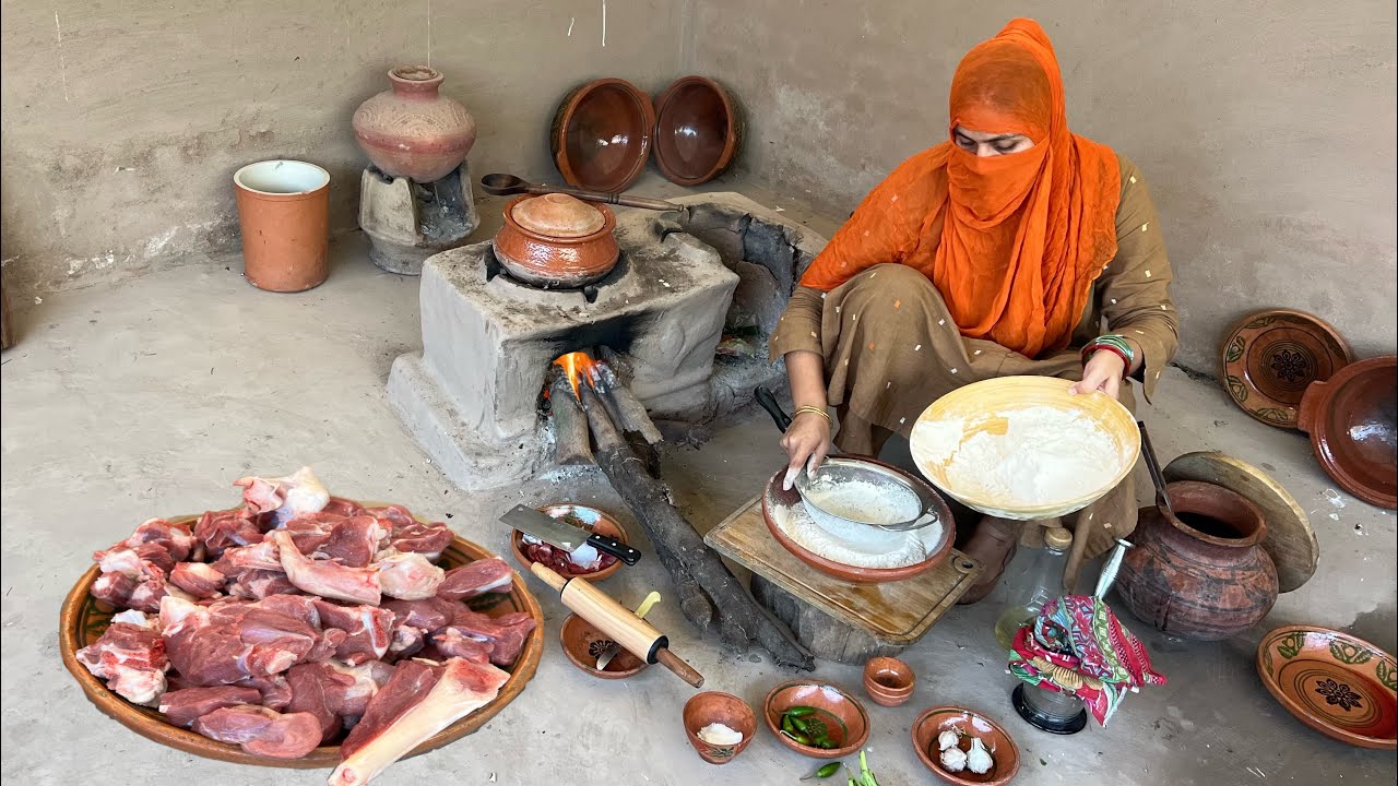 champaran mutton handi with roti chawal - YouTube