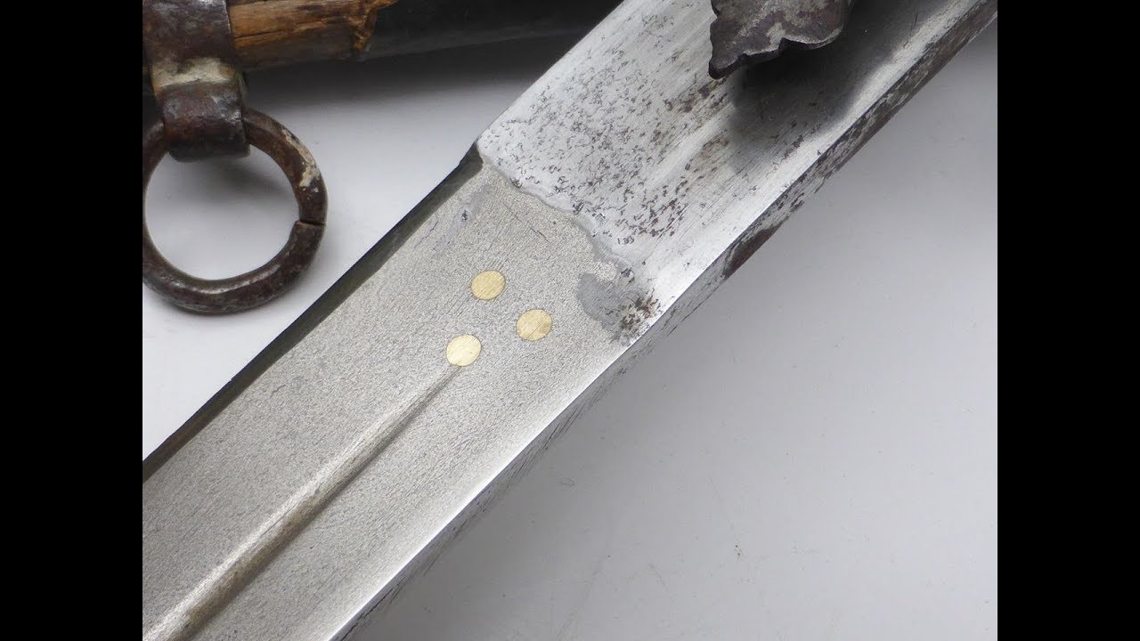 Scarf Welded Tangs - Soft iron tangs for hard steel blades - YouTube