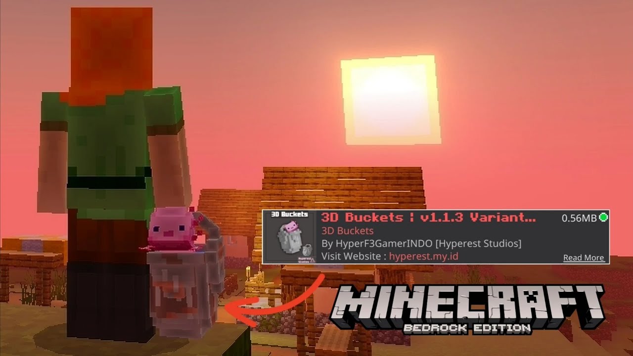 Enhance Your Minecraft Bedrock Experience with 3D Buckets Pack! - YouTube