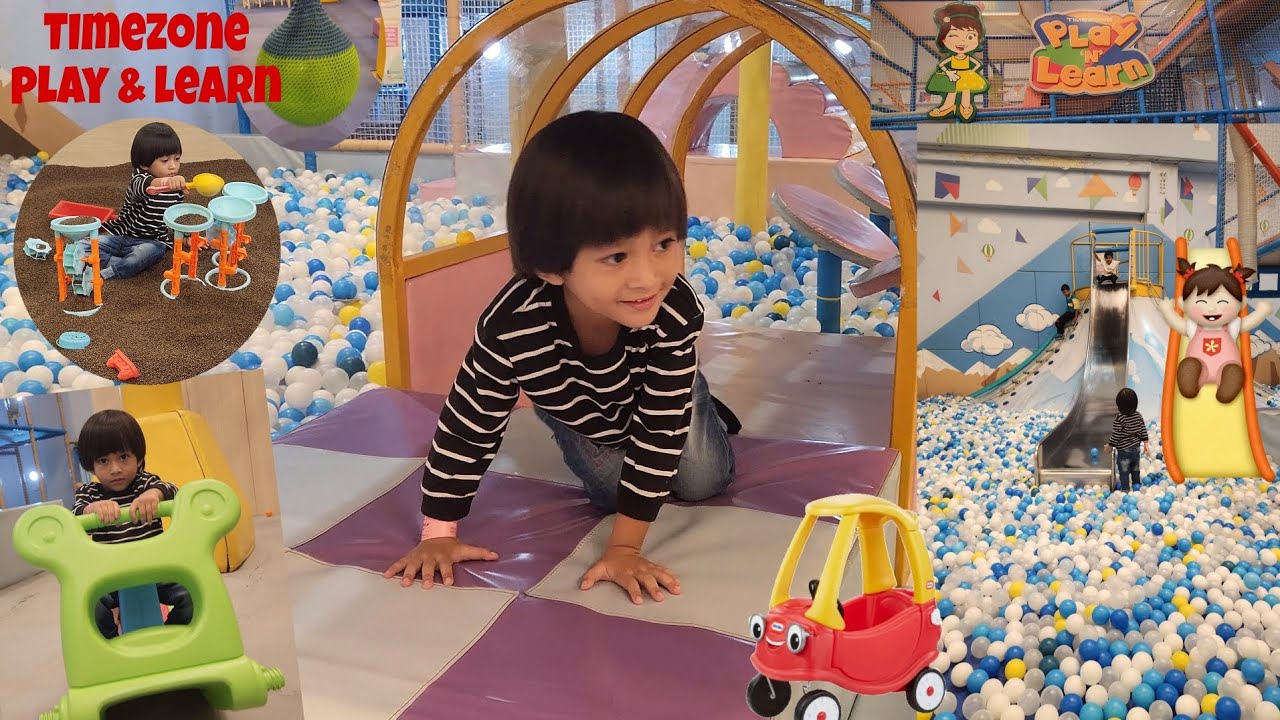 TIMEZONE PLAY & LEARN | MAIN MANDI BOLA DAN TRAMPOLINE - YouTube