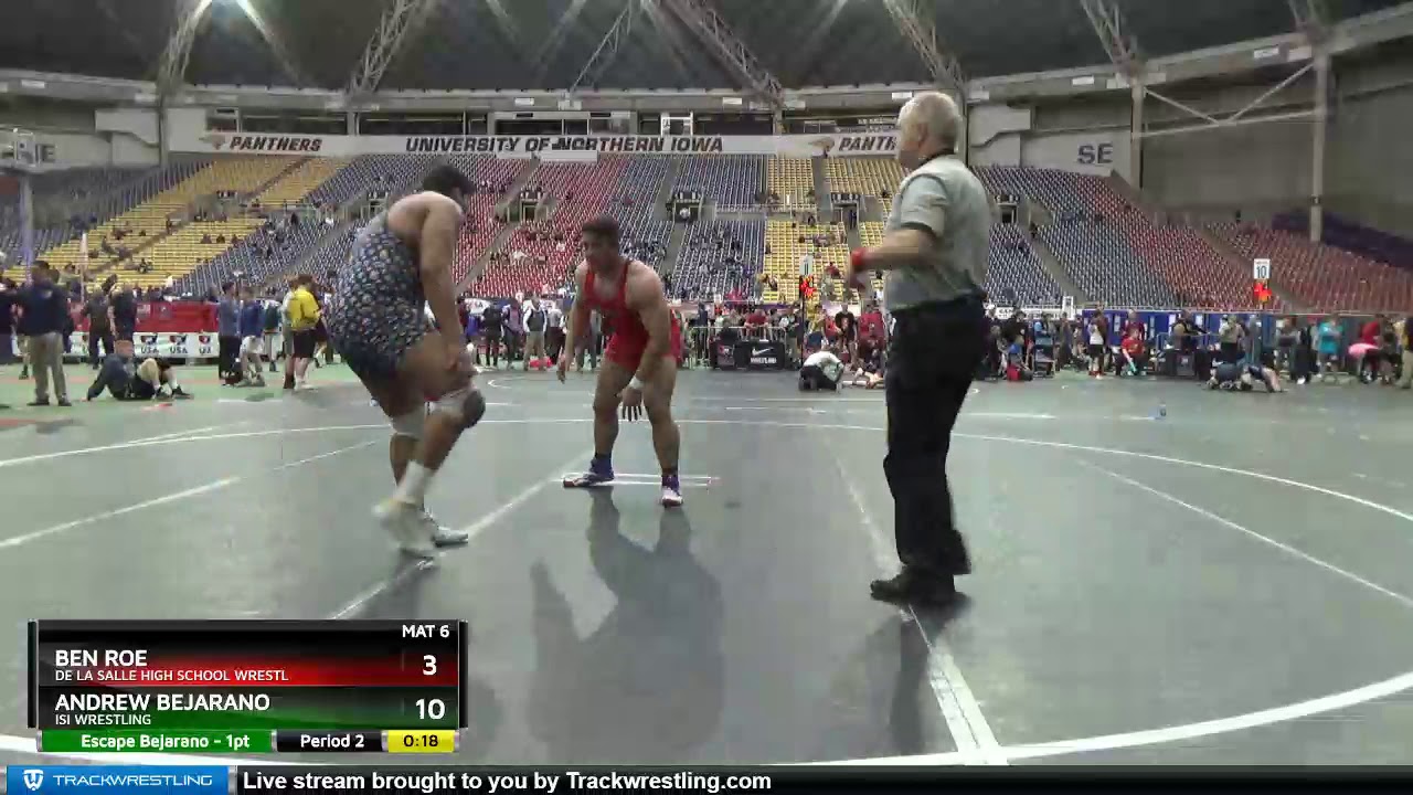 Junior 285 Andrew Bejarano ISI Wrestling Vs Ben Roe De La Salle High ...
