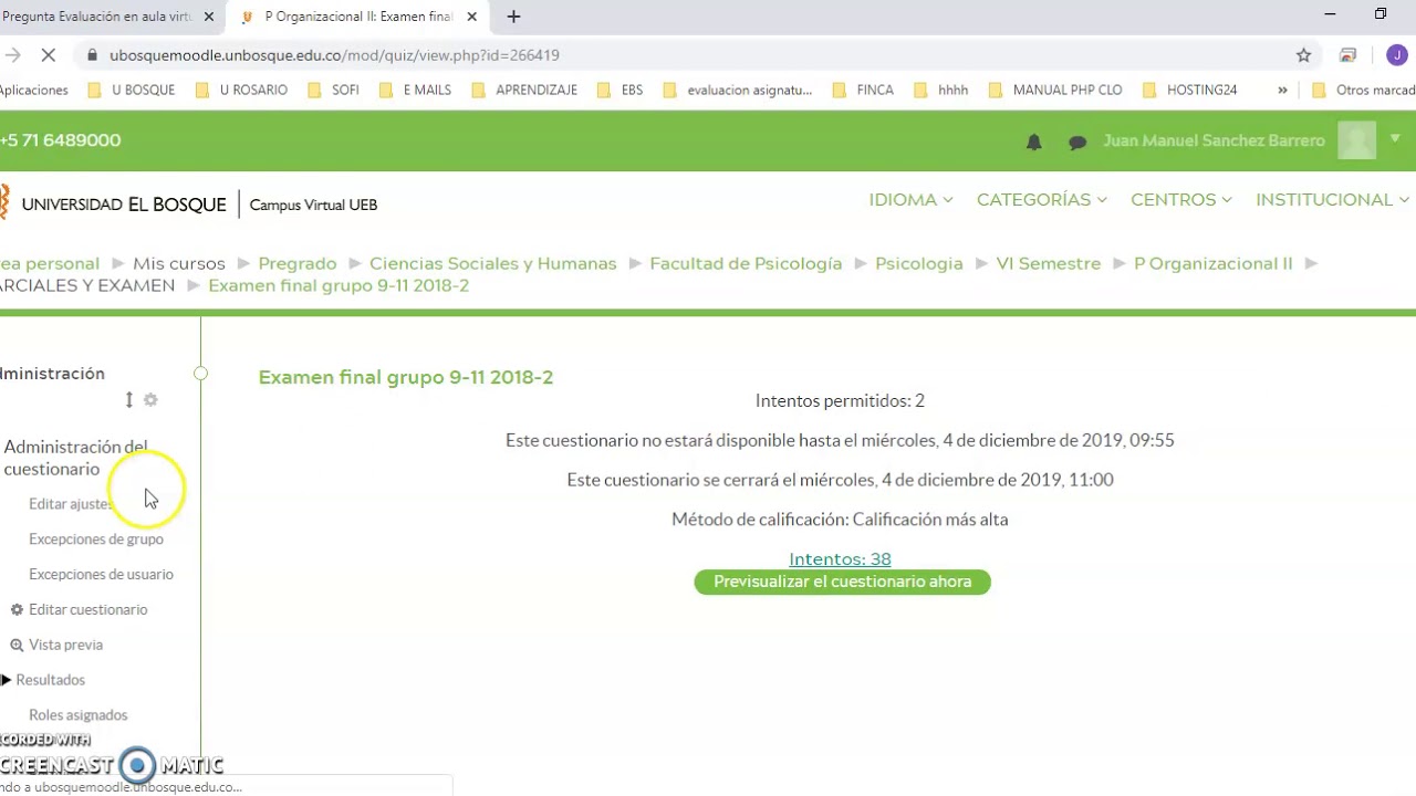 COMO RETOMAR EXAMEN ANTERIOR - YouTube