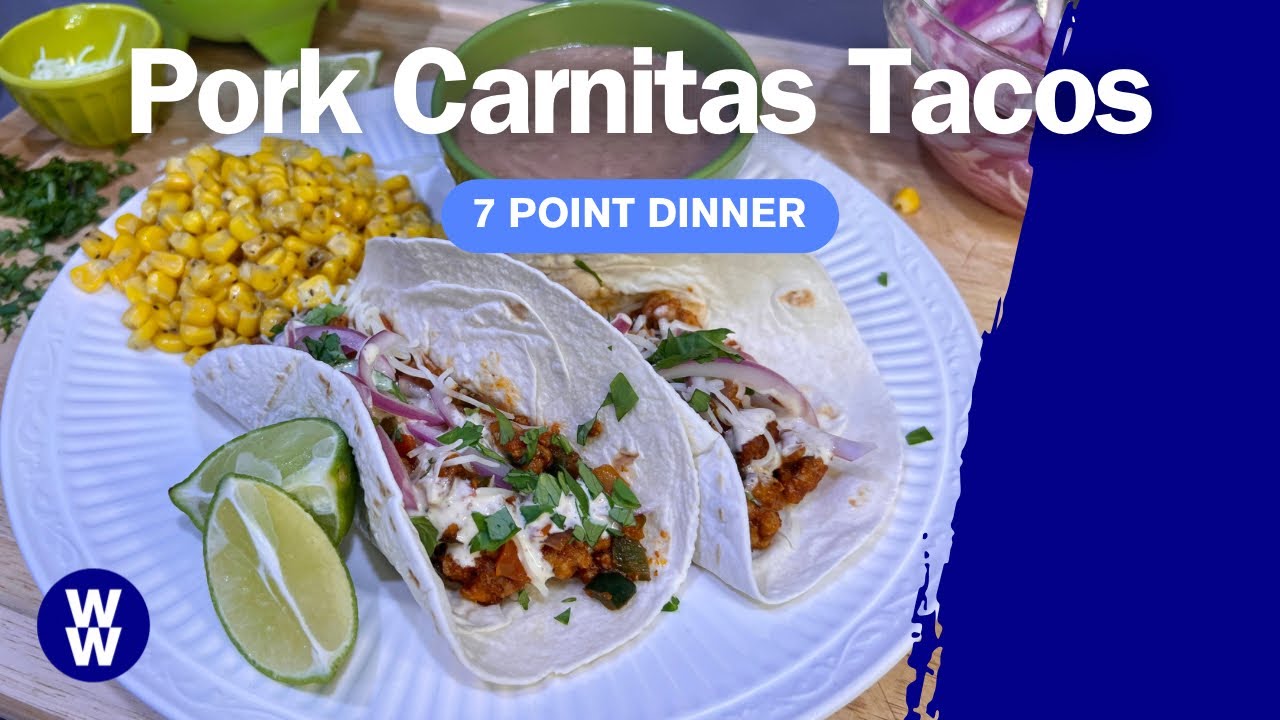 7 point Weight Watchers Dinner Idea: Pork Carnitas Tacos - YouTube