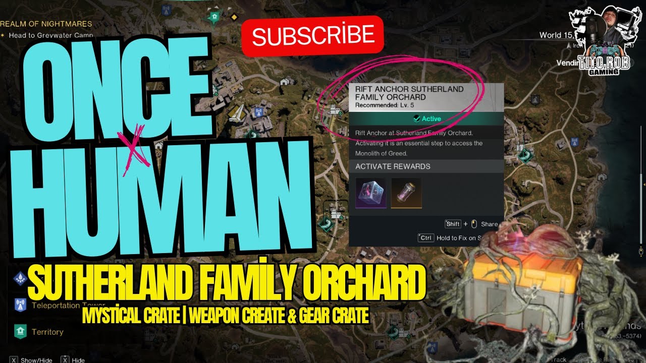 ONCE HUMAN - SUTHERLAND FAMILY ORCHARD CRATES | ALL MYSTICAL ARMOR ...