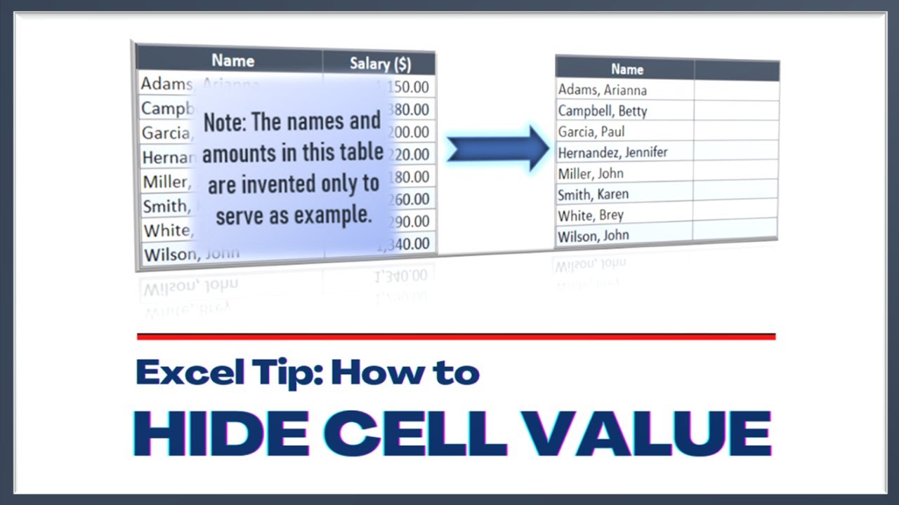 EXCEL TRICK HOW TO HIDE CELL VALUE YouTube EXCEL TRICK HOW TO HIDE CELL VALUE YouTube