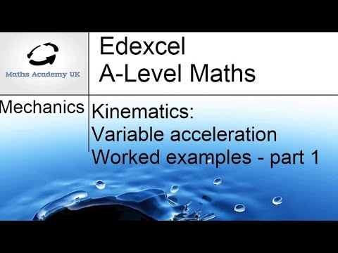 Variable acceleration worked examples - part 1 - YouTube