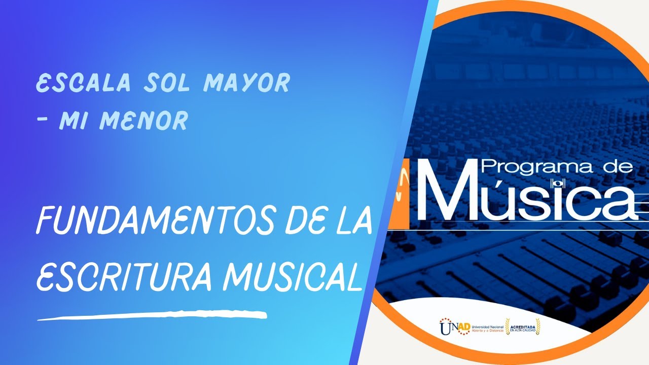 Escala de Sol Mayor - Escala de Mi menor - Fundamentos de la escritura ...