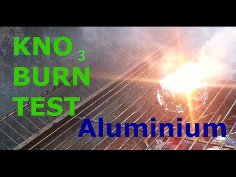 Potassium Nitrate Burn Test - Aluminium (Al) - YouTube