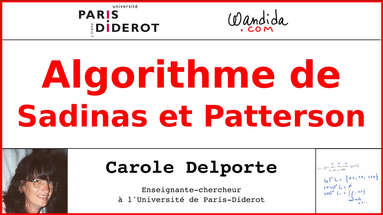 Algorithme de Sardinas et Patterson | Carole Delporte - YouTube
