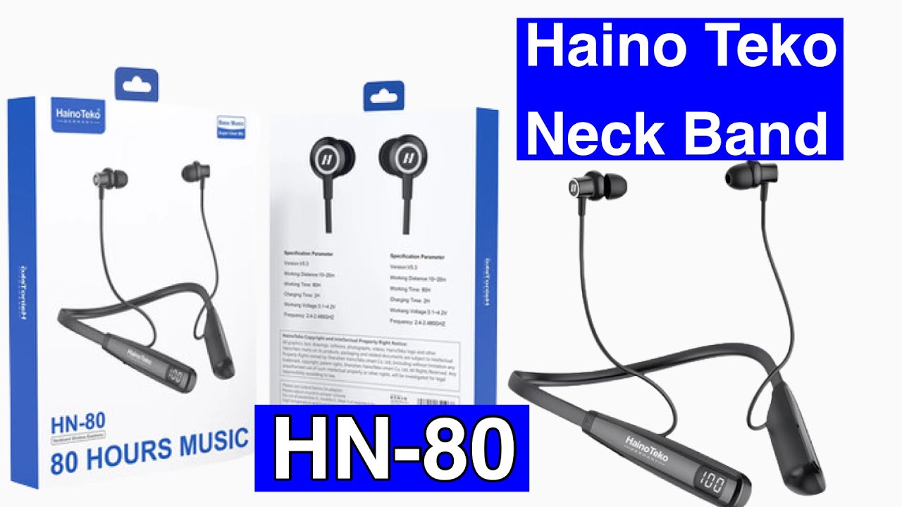 HainoTeko Neckband HN-80 Unboxing In Malayalam /Neckband HN-80 Unboxing ...