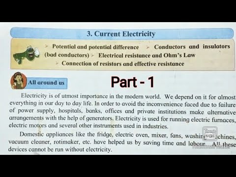 Current Electricity Class 9 Science & Technology 9th std 3rd lesson SSC ...