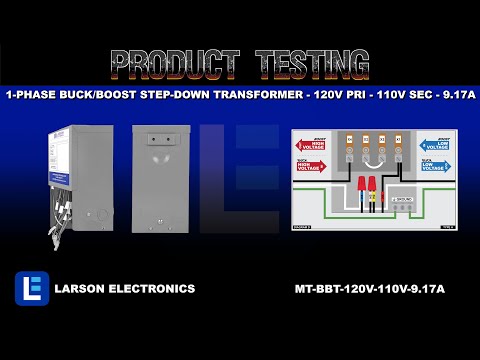1-Phase Buck/Boost Step-Down Transformer - 120V Primary - 110V Secondary - 9.17 Amps - 50/60Hz