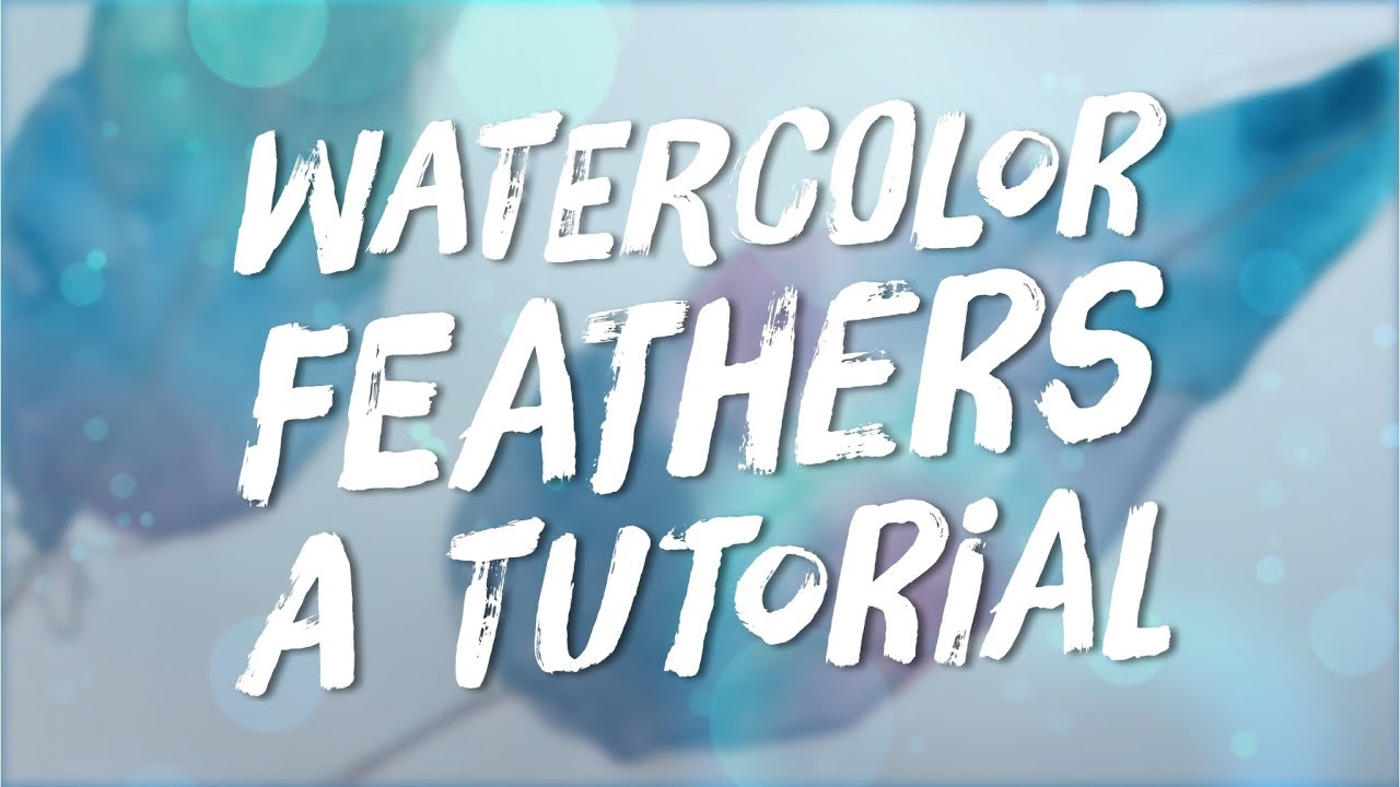How to paint easy feathers with watercolor - YouTube