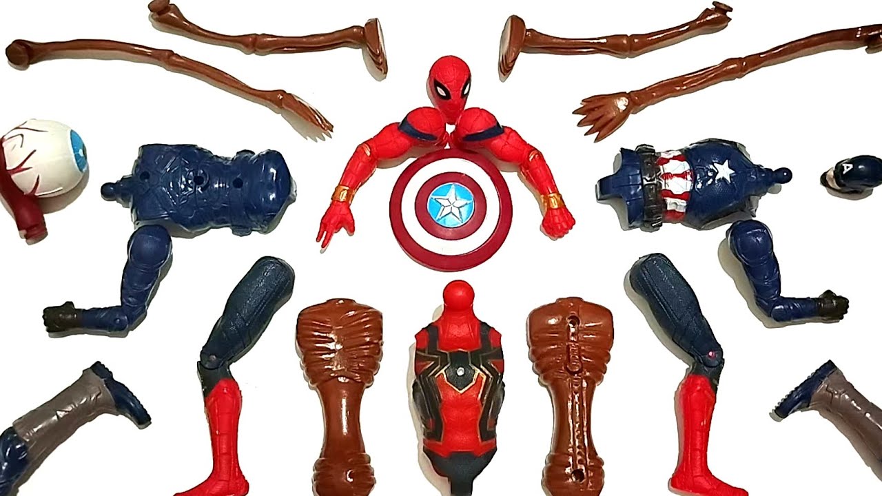 Assembling Figure Toys ( Captainamerica,Spiderman And Sirenhead ) - YouTube