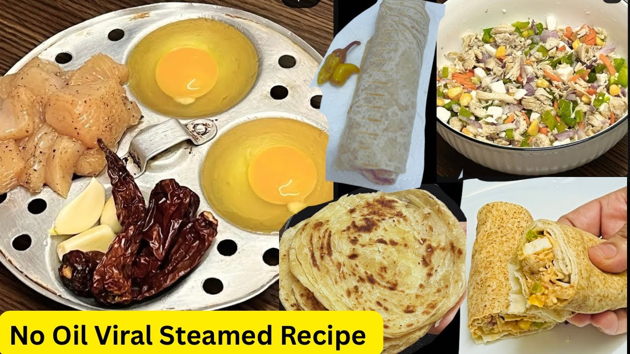 Viral Steamed Chicken Sandwich/ you can you high Protein Salad also ...