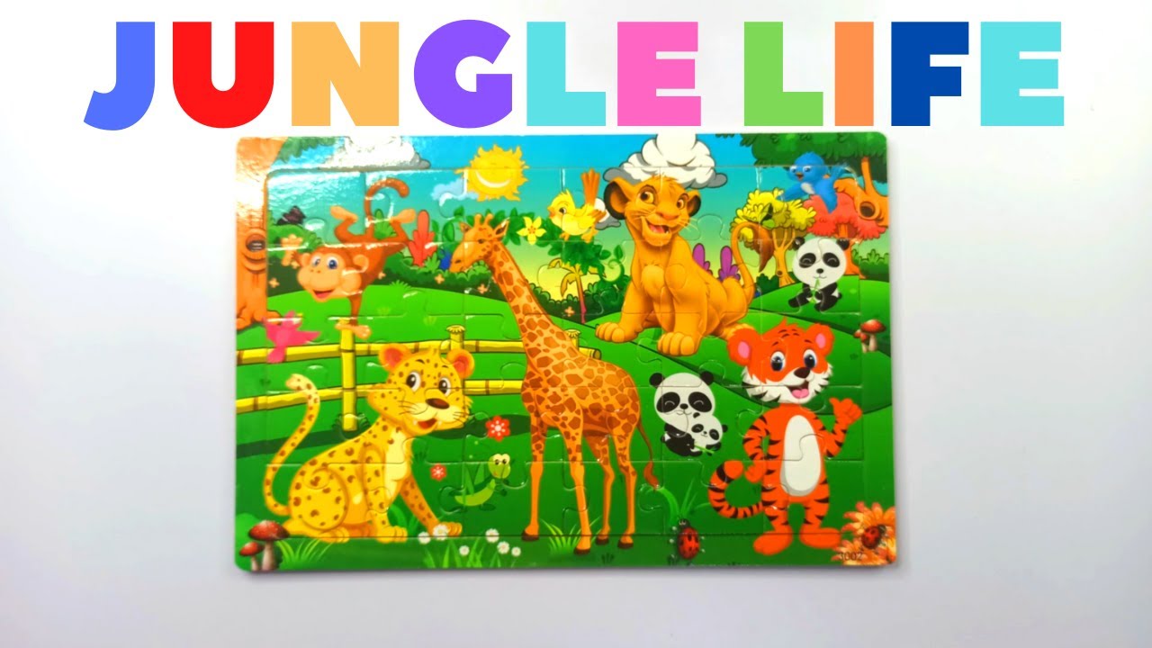 One Happy Morning at the Jungle Jigsaw Puzzle For Kids - YouTube