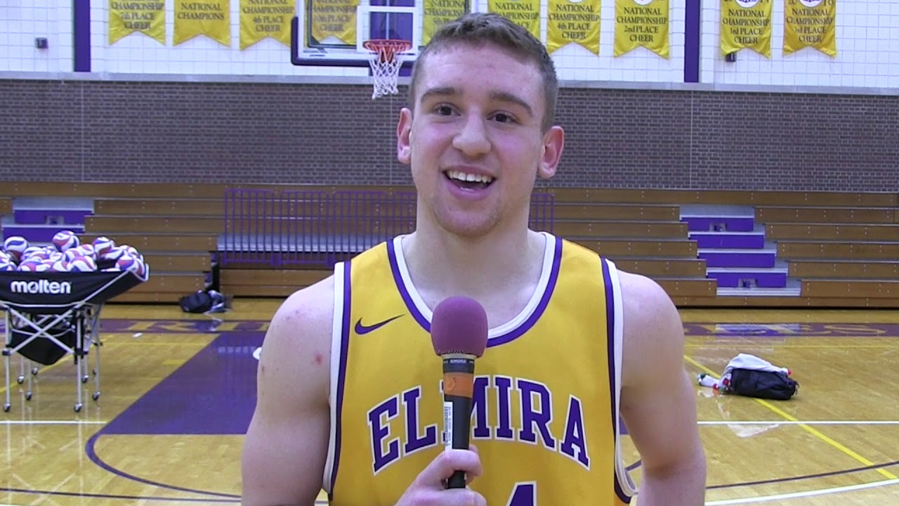 Elmira College Men's Basketball Post-Game Interview with Justin Porrett ...