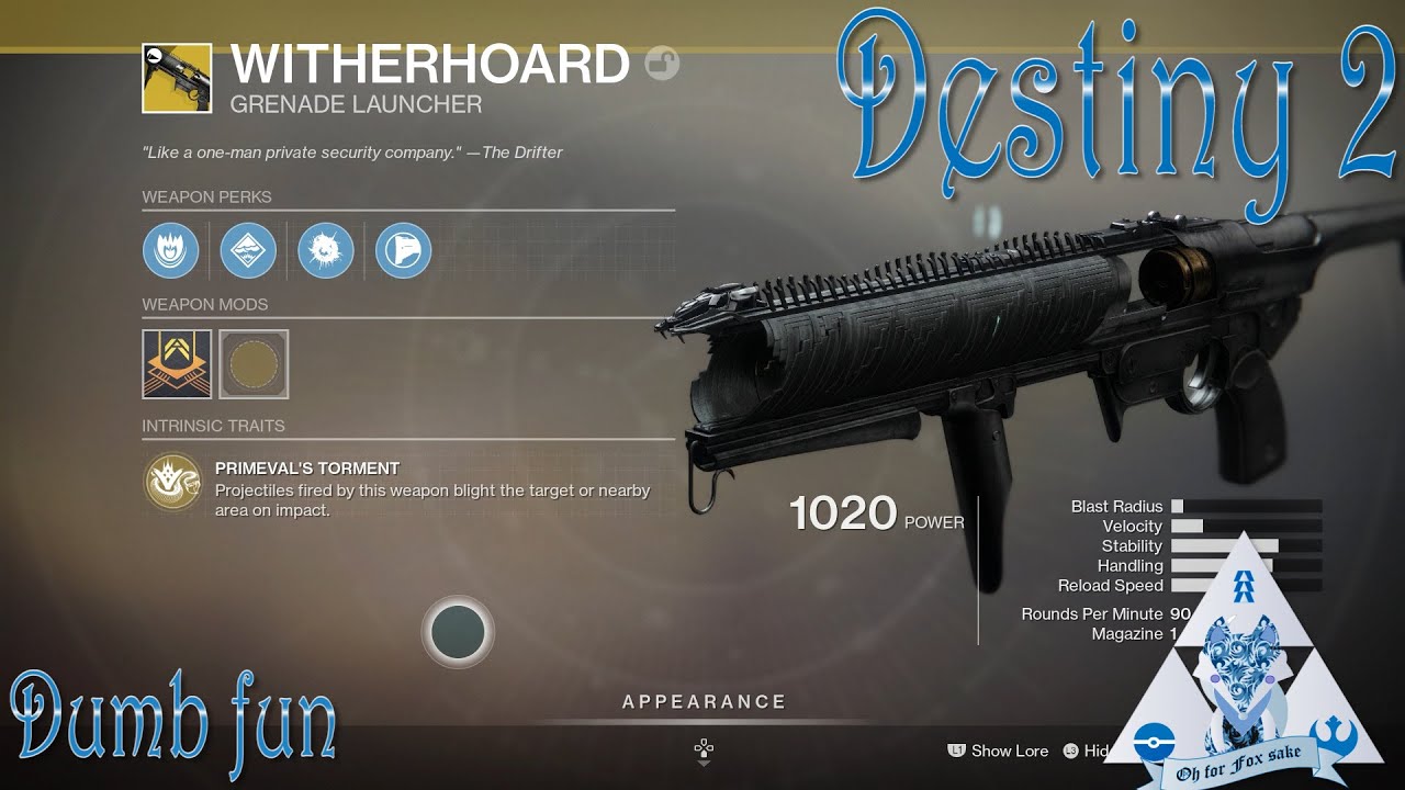 Destiny 2 Witherhoard - I Love This Exotic - YouTube
