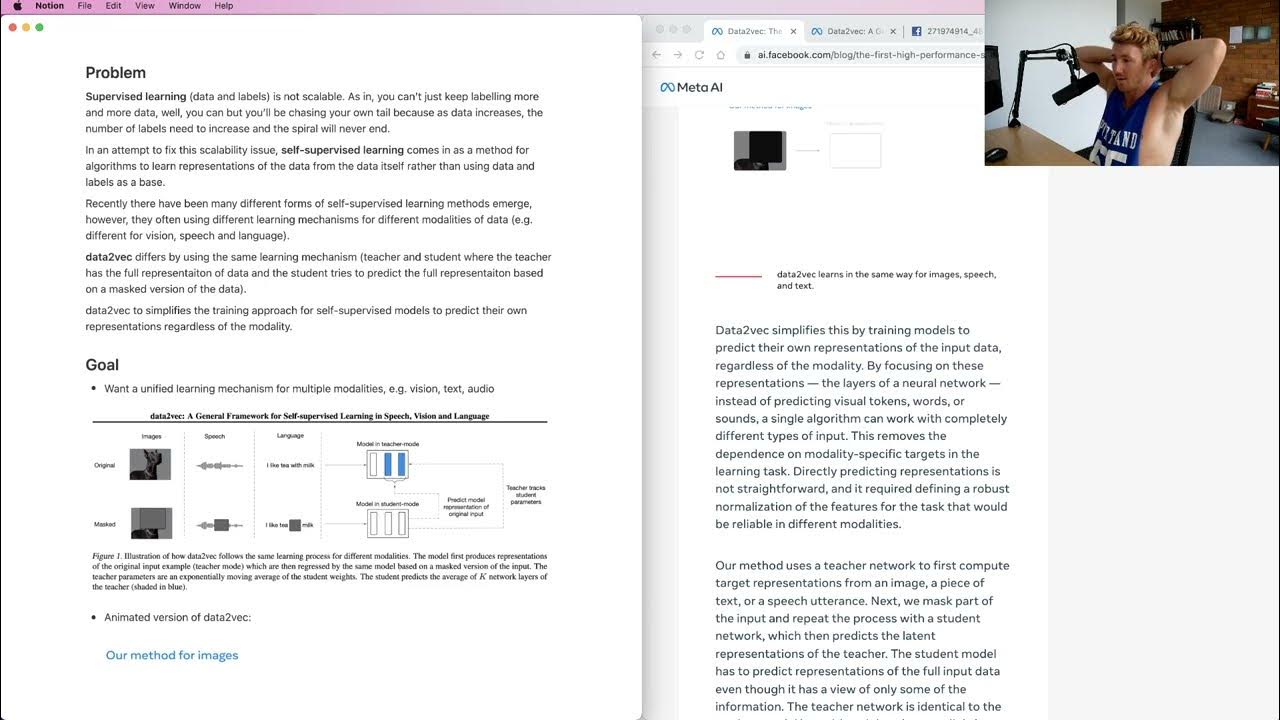 Exploring the new self-supervised learning algorithm data2vec by Meta AI - YouTube