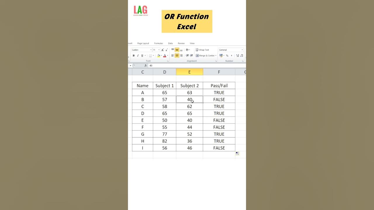 OR Function Excel - YouTube
