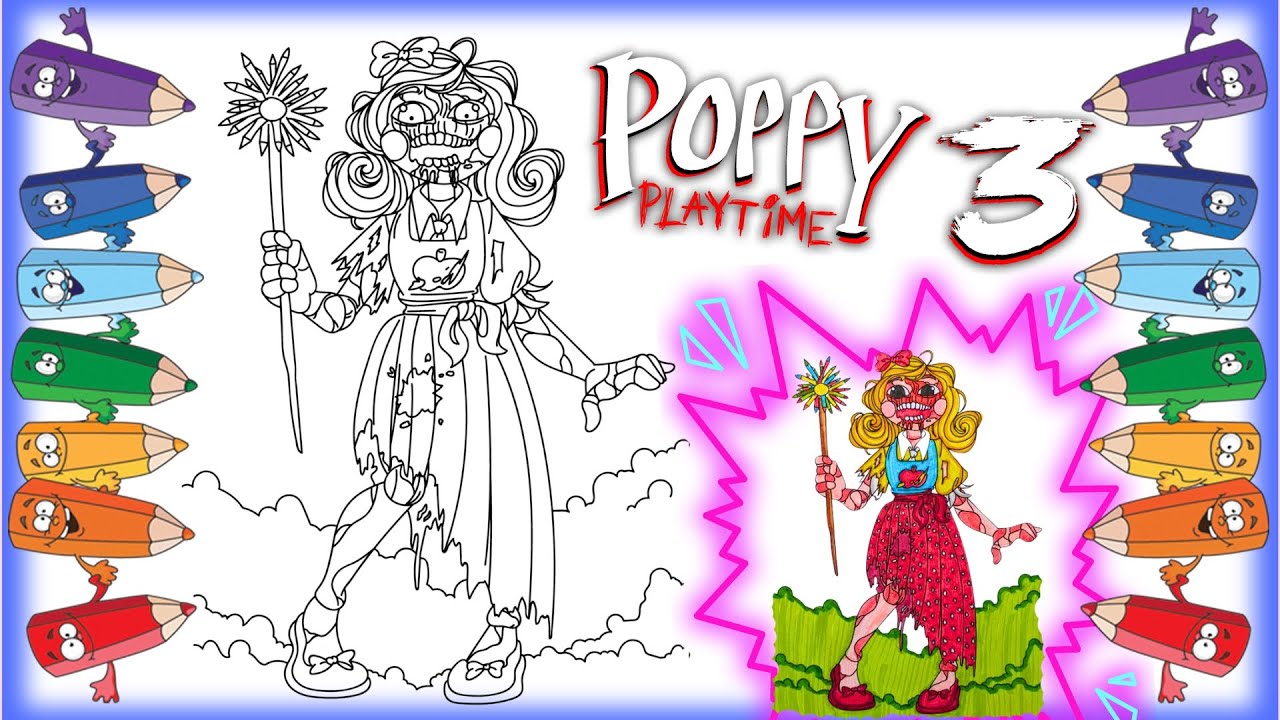 POPPY PLAYTIME 3 New Coloring Pages / How to color Miss Deligh - YouTube