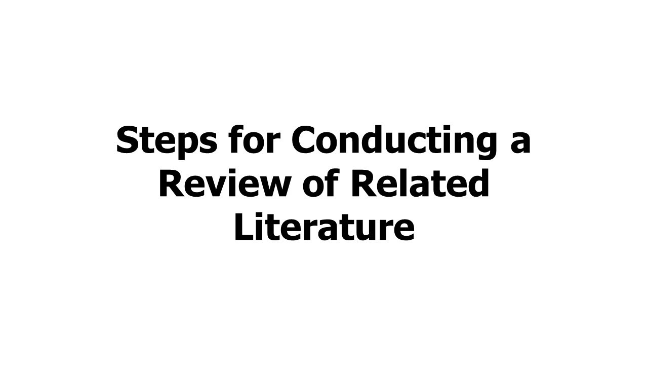 How to Conduct a Review of Related Literature || Simplified Steps - YouTube