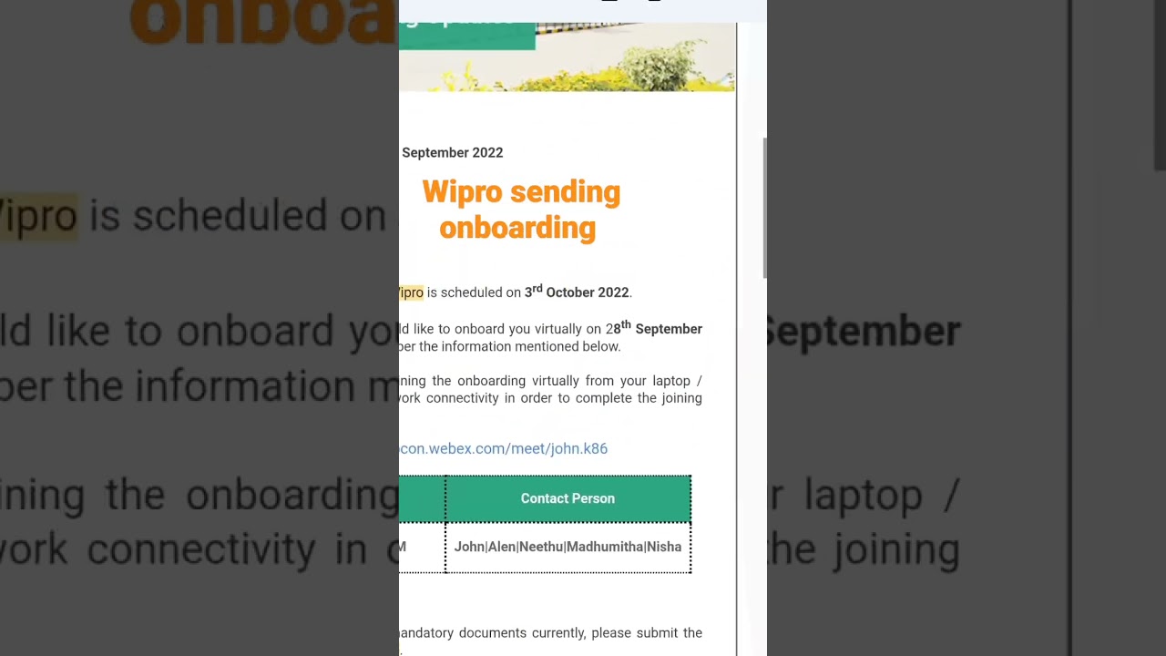 Wipro Onboarding Update 28th Sep onboarding - YouTube