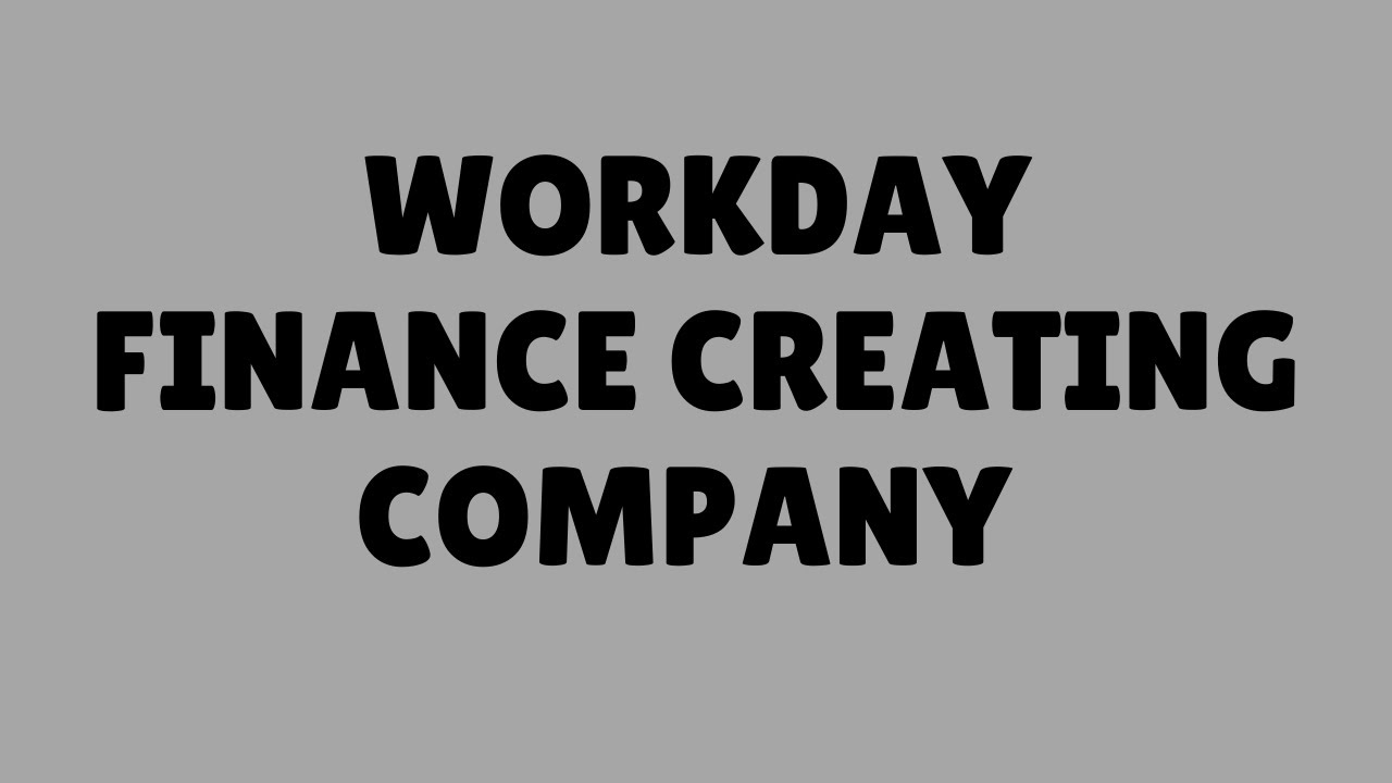 Workday Finance Training |Workday Finance Tutorial | Workday Finance ...