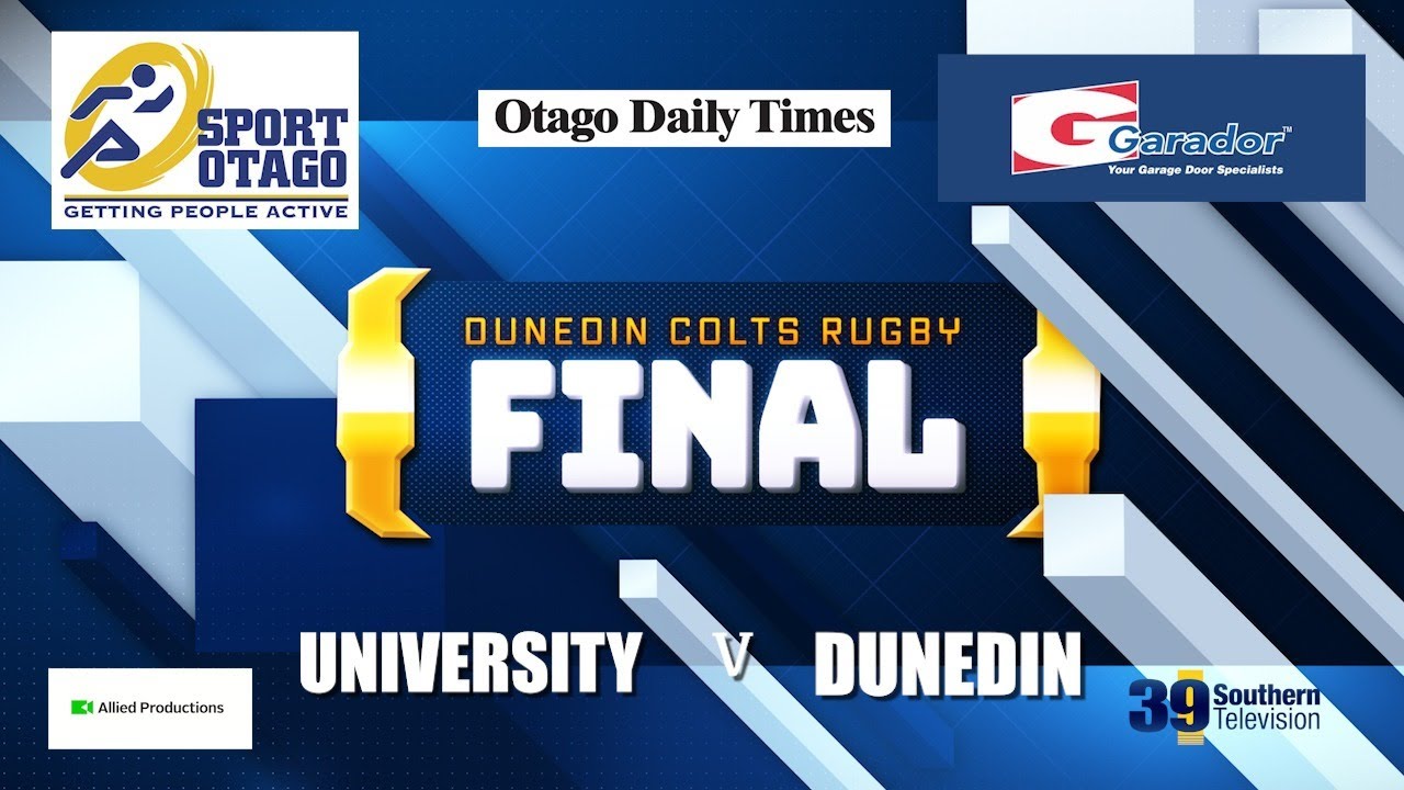 Dunedin Club Rugby Colts FINALS - Otago University V Dunedin - YouTube