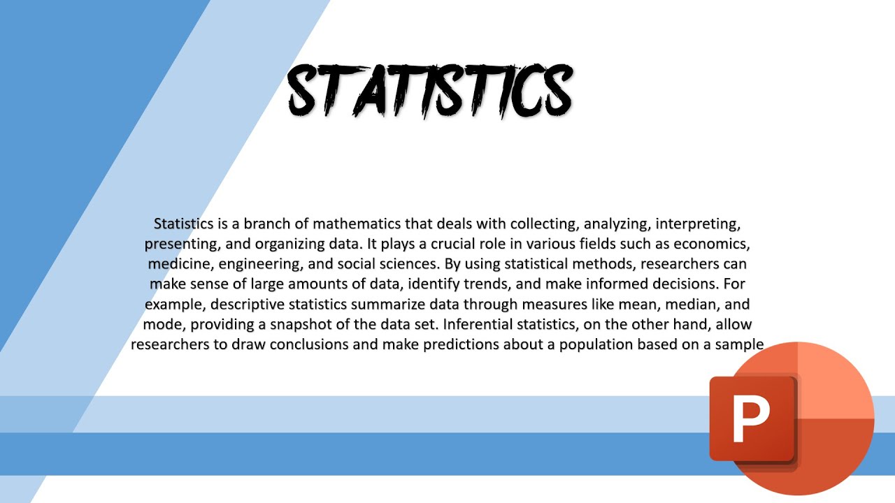 The best way to use power point to create a presentation about Statistics tutorial - YouTube
