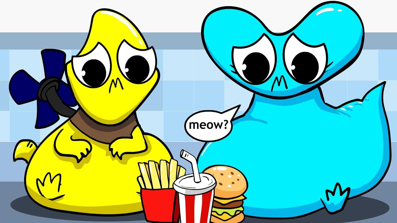 Zai zai meow meow Meme 9 // Rainbow friends Chapter 2 // Yellow and ...