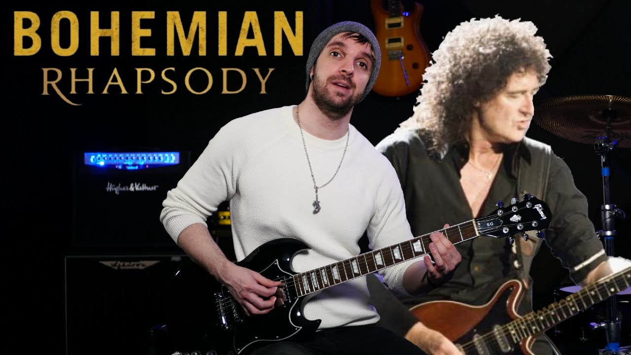 The ICONIC Bohemian Rhapsody guitar riff lesson - YouTube
