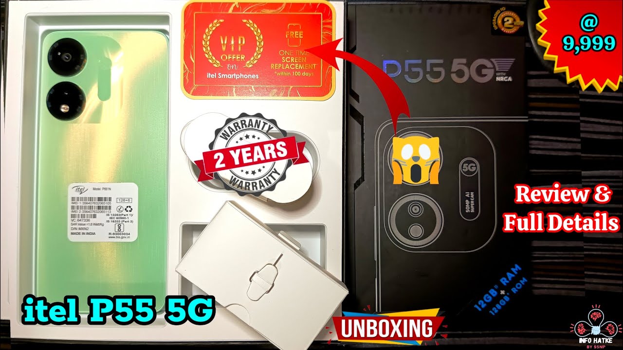 Itel P55 5G unboxing and review best new launch 5g smartphone under ...