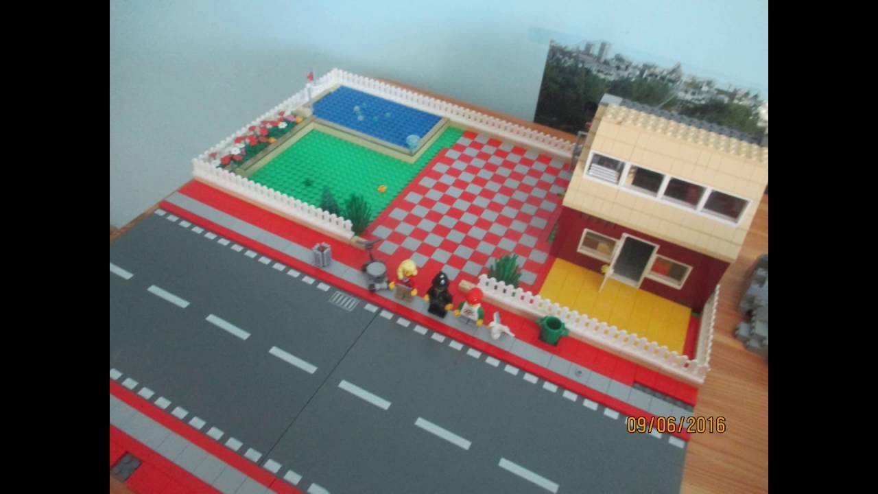 Lego modular contry house with swimming pool. - YouTube