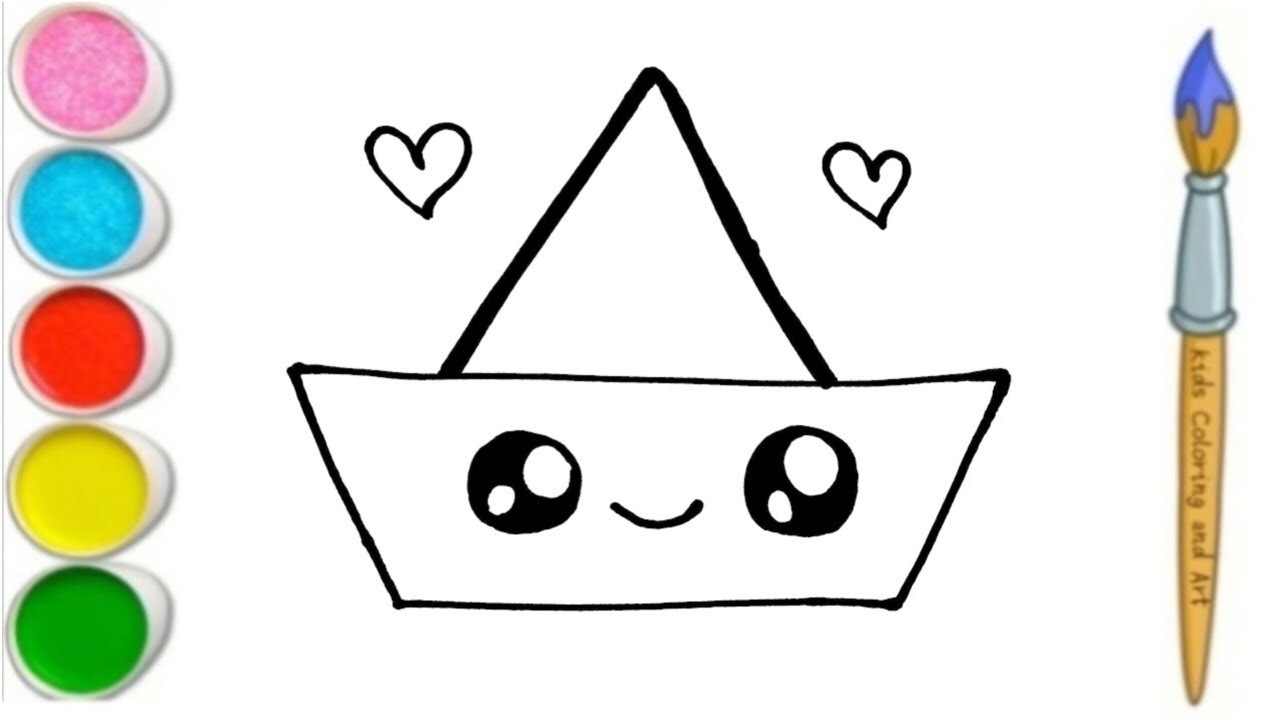 How to draw a Little Boat Step by Step | Easy drawings for kids ...