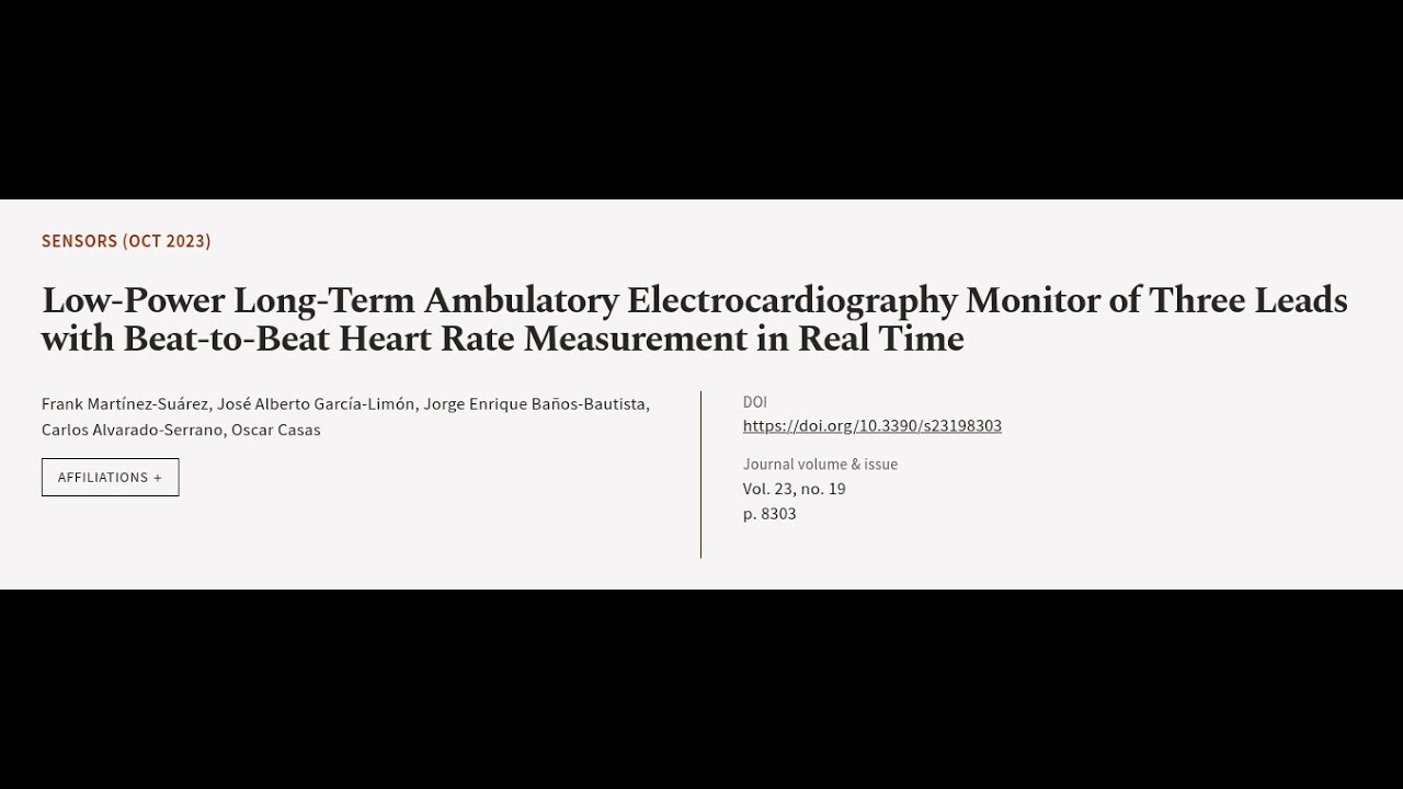 Low-Power Long-Term Ambulatory Electrocardiography Monitor of Three ...
