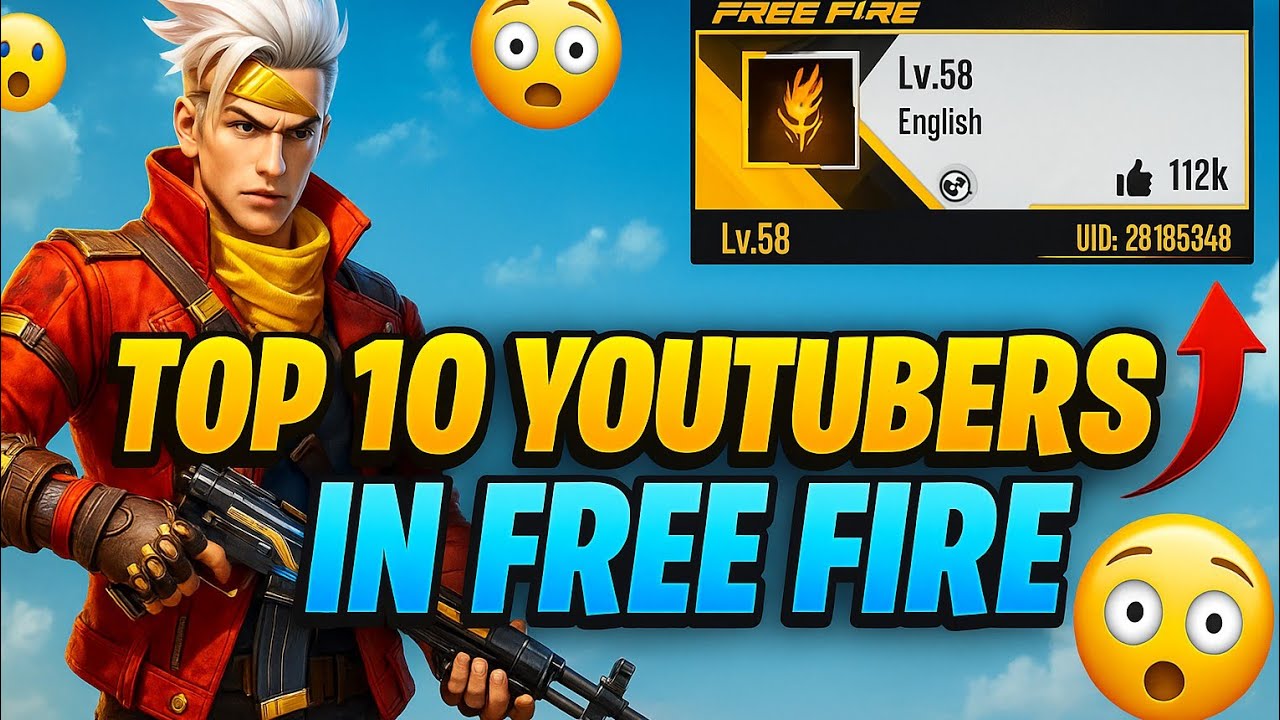Free Fire All Famous YouTubers And Players Uid in India #freefire # ...