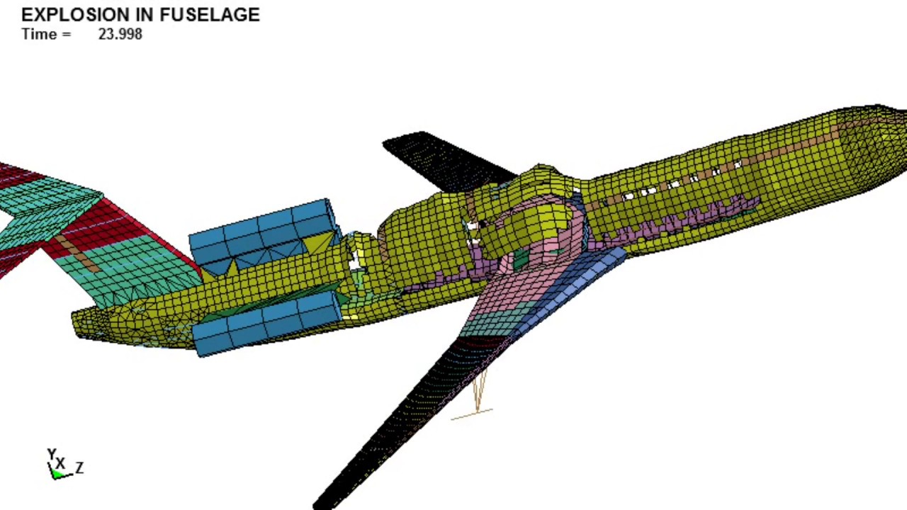 EXPLOSION IN FUSELAGE OF AN AIRLINER - YouTube