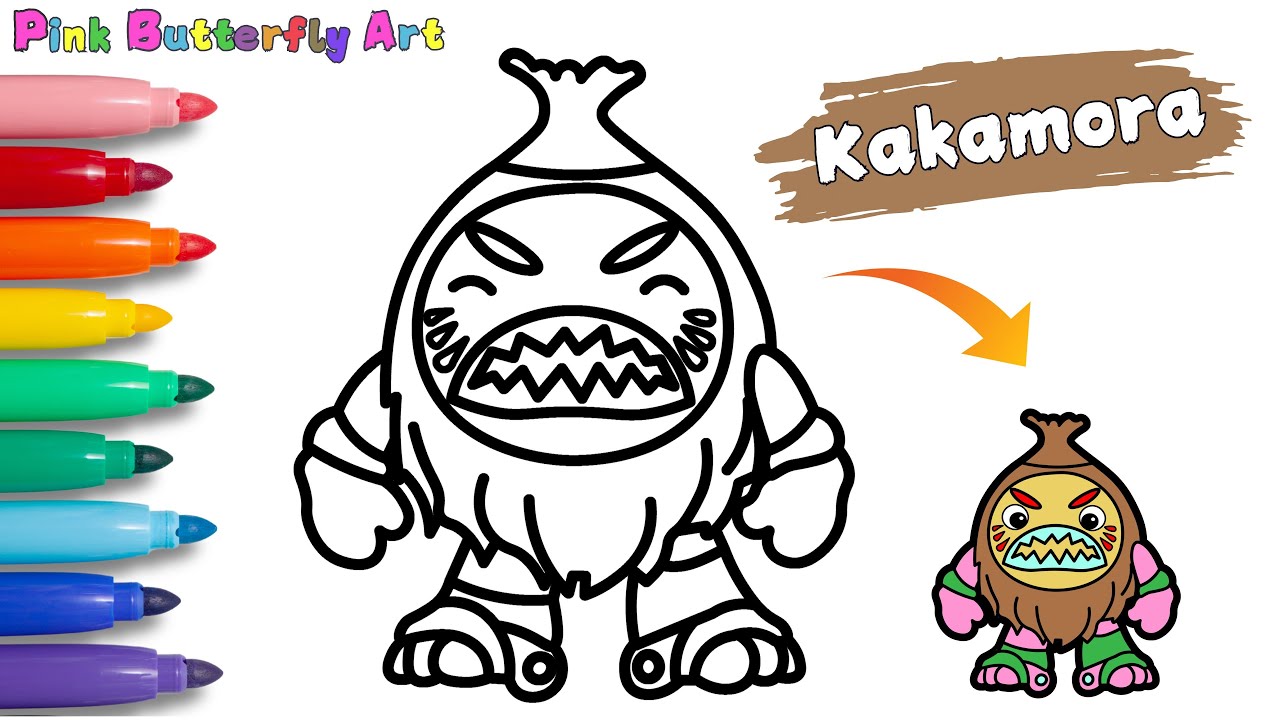 Kakamora from movie Moana Drawing and Coloring Animations for Kids ...