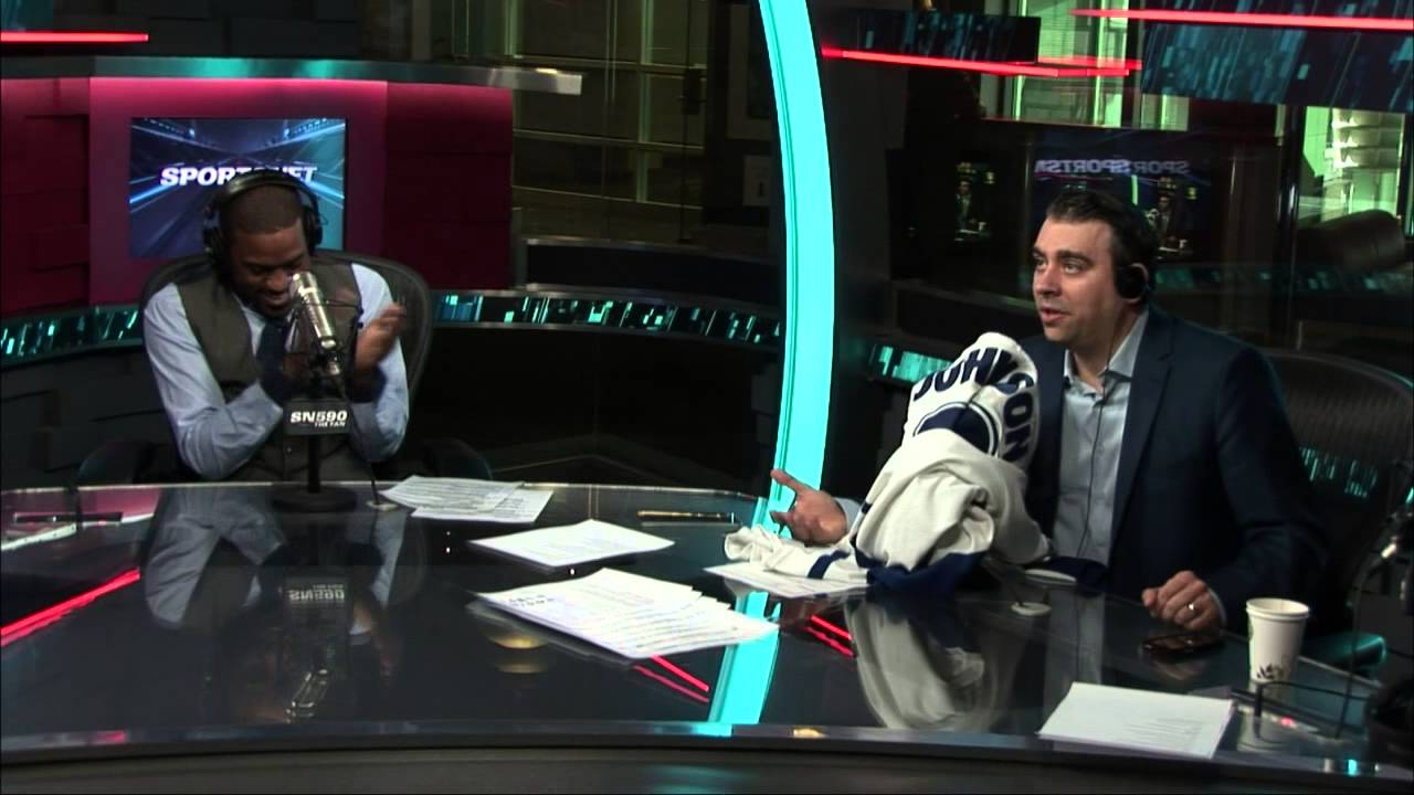 Maple Leafs jersey tossed on Tim & Sid set - YouTube