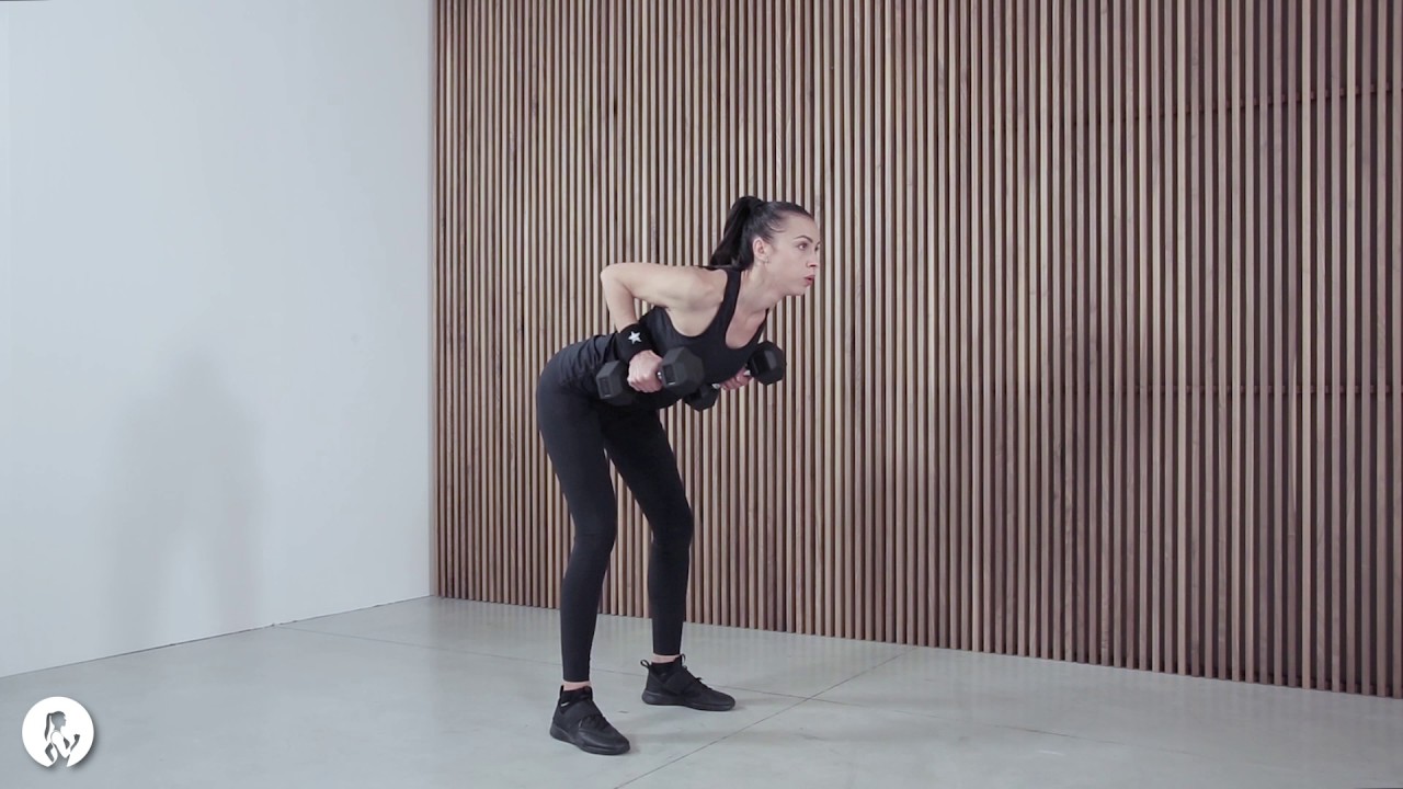 WEIGHTED ROW con manubri tutorial by Veronica Tudor - YouTube