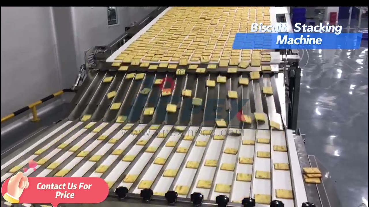 Biscuit /wafer/cookie/sandwiching Stacking Machine APEX MACHINERY - YouTube