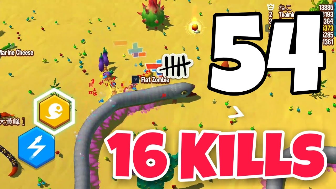 16 Kills || #54 || Snake Rivals Classic Mode Longest Snake Gameplay ...