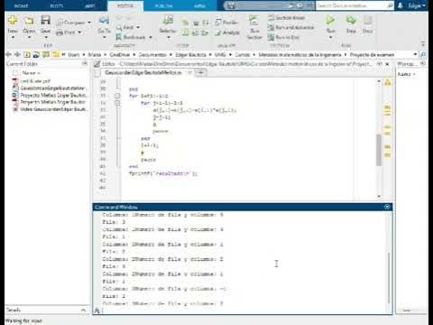 Proyecto MATLAB "Método Gauss Jordan" Edgar Bautista. - YouTube