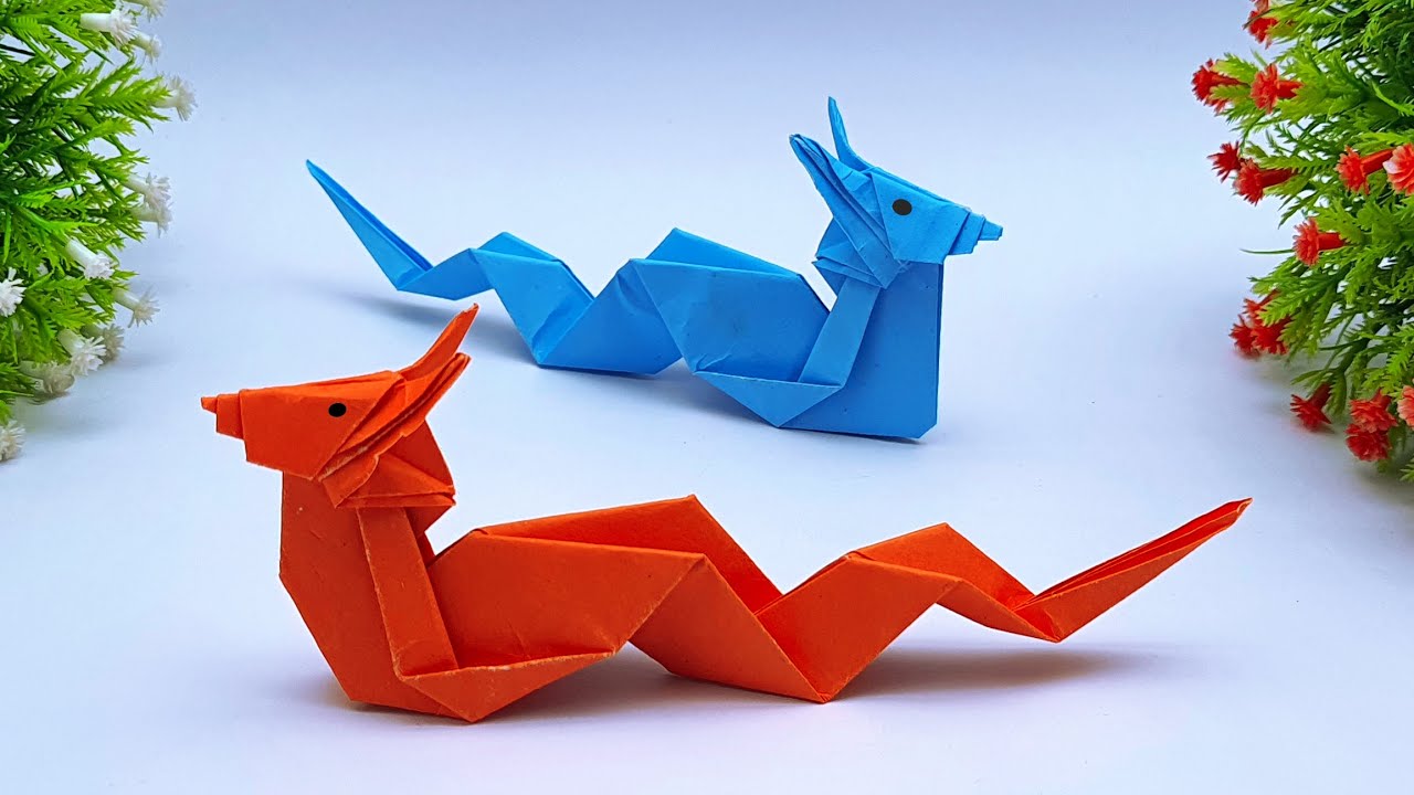 How to Make Origami Water Dragon | Handmade Paper Dragon Making ...